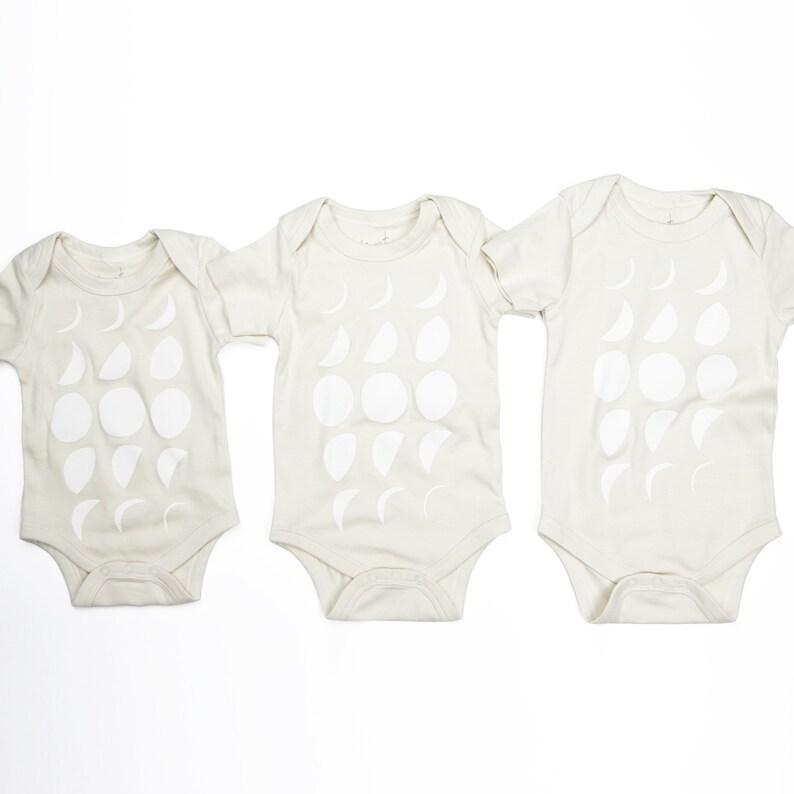 Organic Cotton Moon Phase Baby Bodysuit, Gender Neutral - Etsy