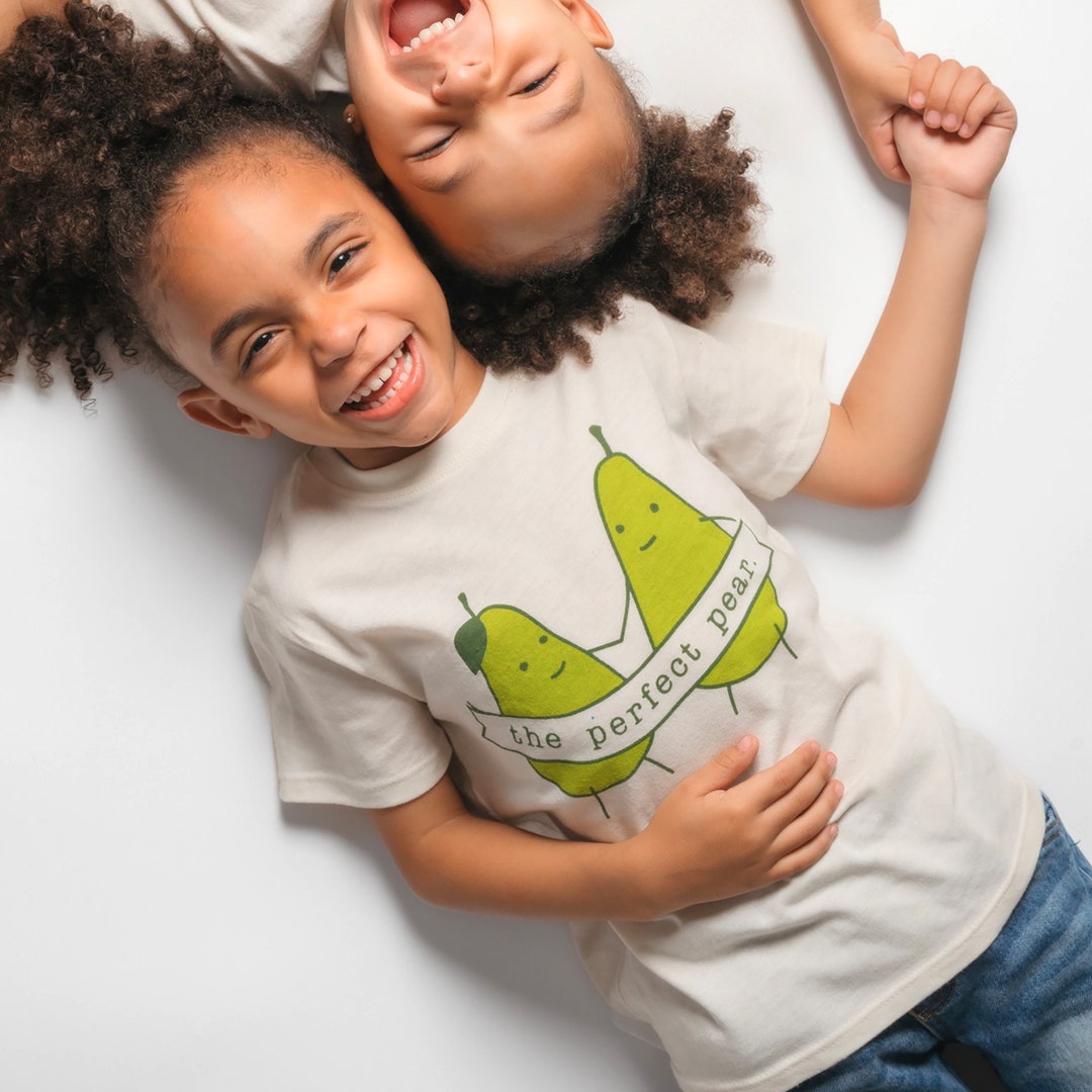 Organic Kids Clothes, the Perfect Pear, Kids Pear T-shirt, Gender ...