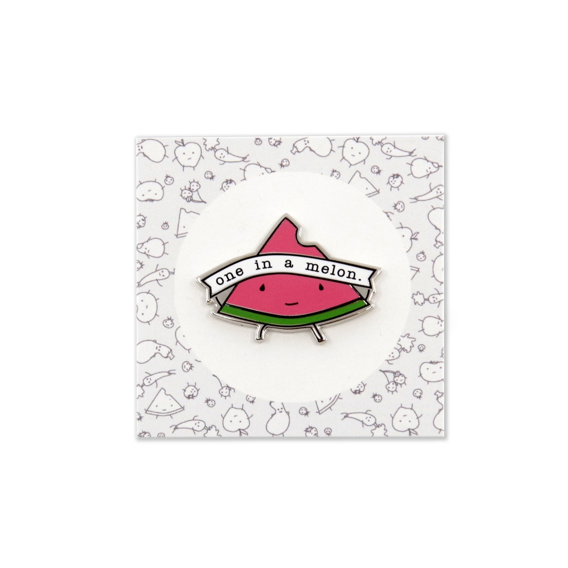 Watermelon Pin Funny Pins One in a Melon Valentines Day - Etsy