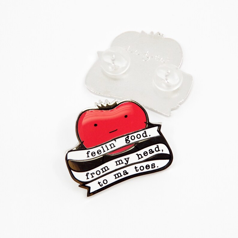 Tomato Pin Funny Enamel Pins Feel Good Tomato Galentines | Etsy