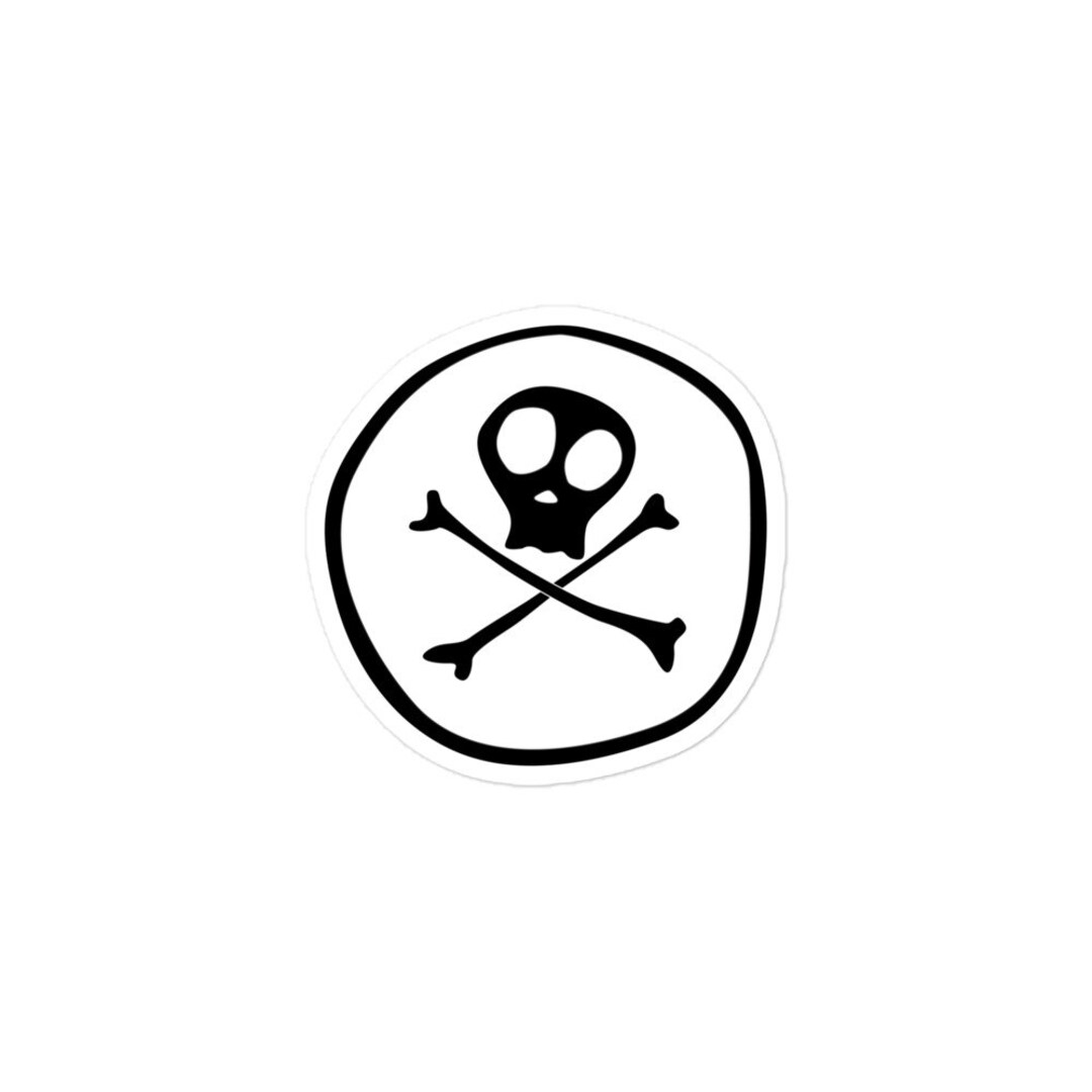 Jolly Roger Vinyl Sticker, Skull and Bones Car Sticker, Kawaii Stickers ...