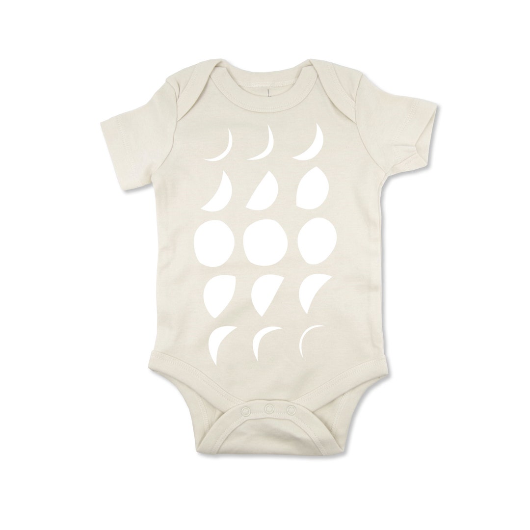 Organic Baby Clothes, Moon Phase Baby Bodysuit, Lunar Cycle, Newborn ...