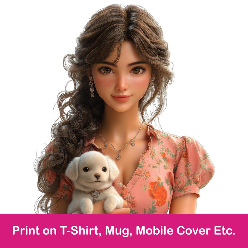 Doll Clipart Bundle With Fashion Dolls, Pink Car, Makeup, and Tiara ...