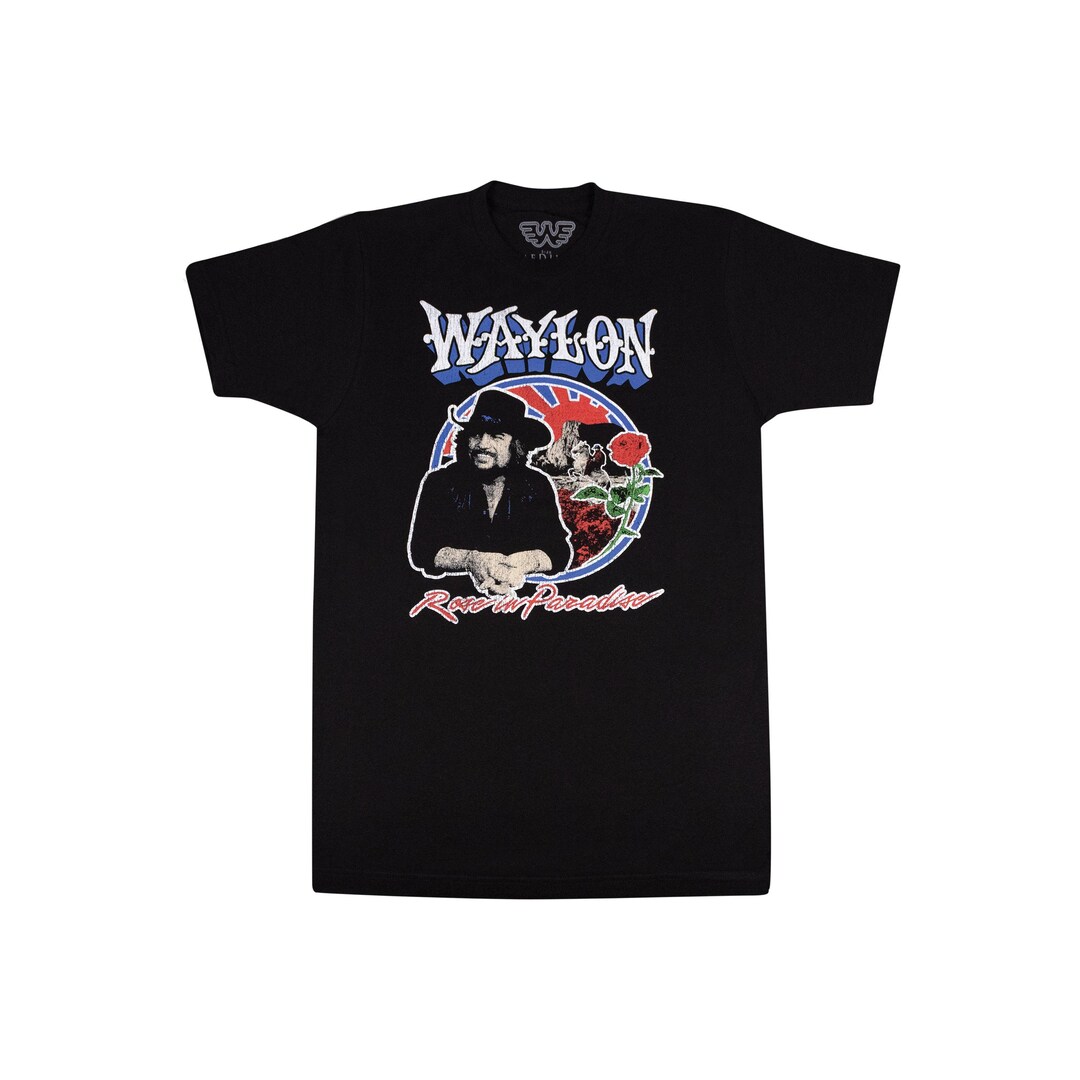 Waylon Jennings Rose in Paradise Men's Tee - Etsy