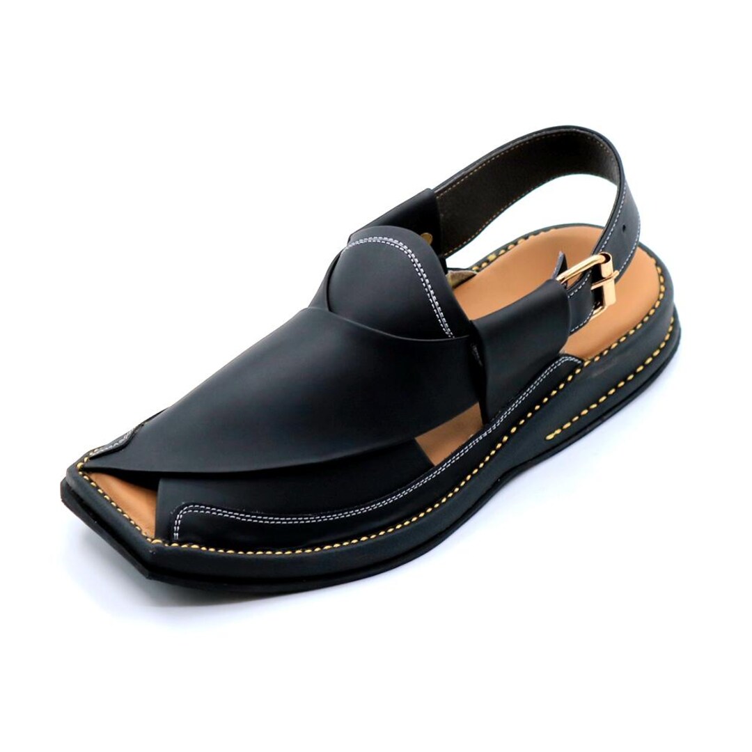 Genuine Leather Ultra Soft Peshawari Chappal Matte Black - Etsy