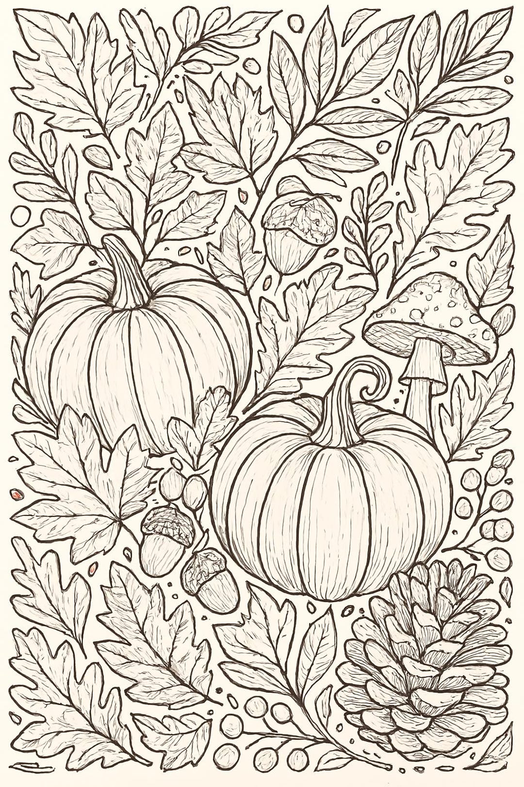 Cozy Autumn Coloring Pages - Fall Inspired Designs - Etsy UK