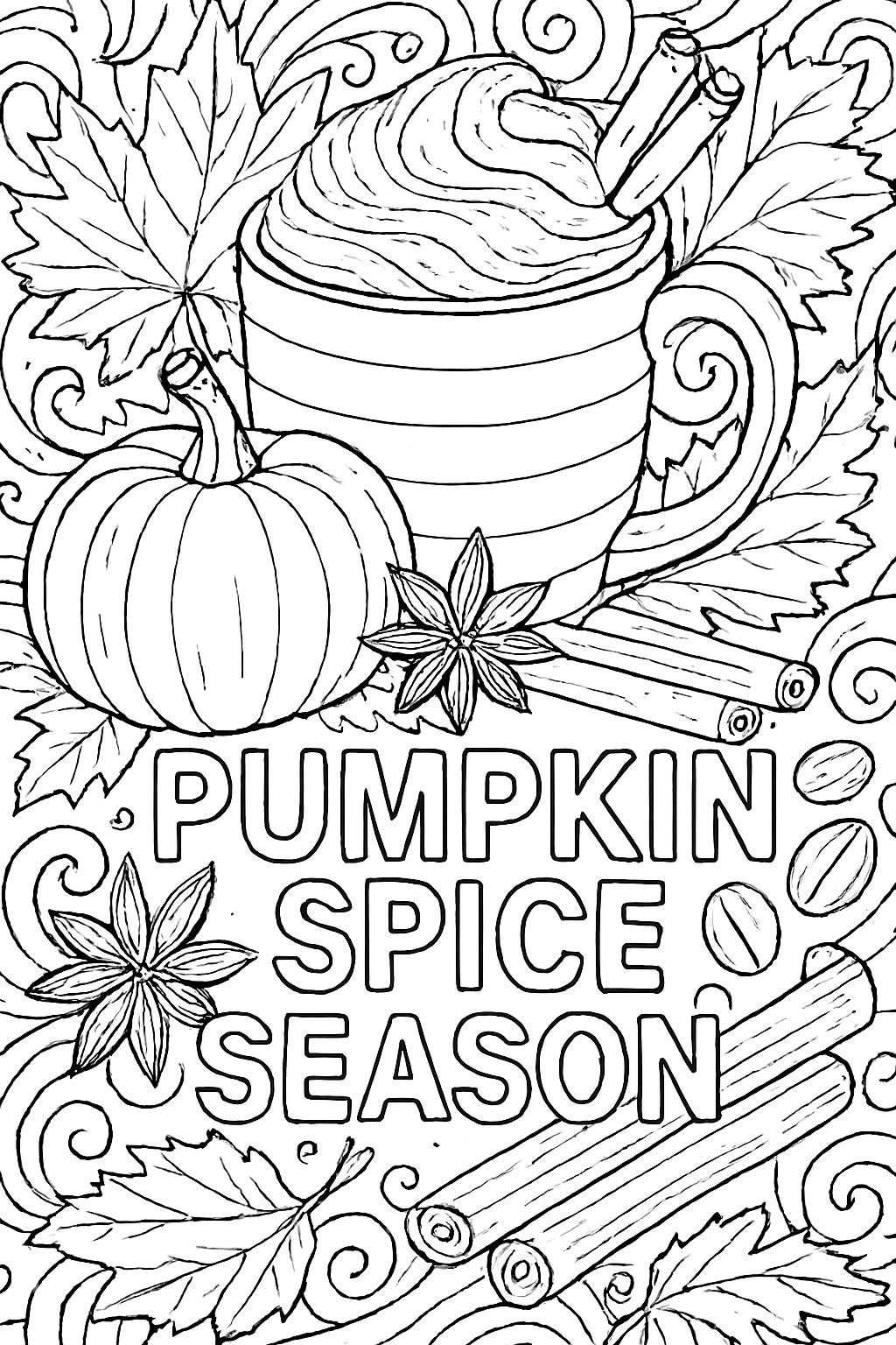 Cozy Autumn Coloring Pages - Fall Inspired Designs - Etsy