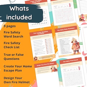 Fire Safety for Children | Printable PDF Worksheets & Fire Escape Plan ...