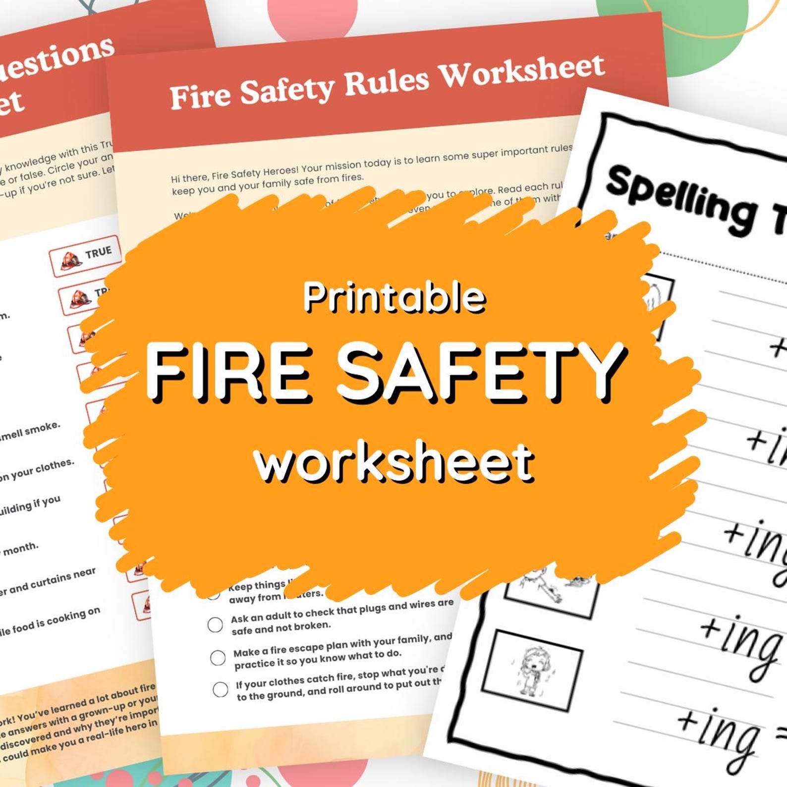 Fire Safety for Children | Printable PDF Worksheets & Fire Escape Plan ...