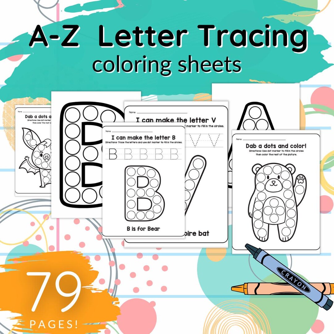 A-Z Animal Alphabet Worksheets | Dot Marker & Tracing Activities ...