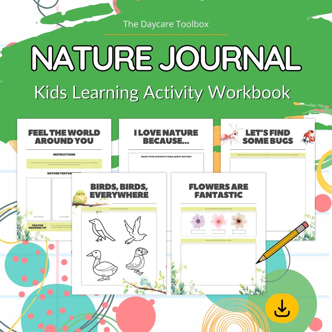 Nature Journal for Kids | 57-page Printable STEM Learning Workbook ...