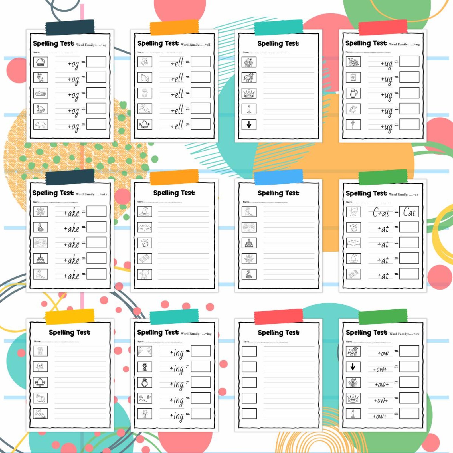 Word Family Beginning Sounds Worksheets | Summer Schooling | CVC Word ...