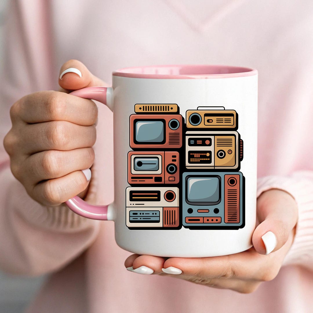 Aesthetic Coffee Mug: Retro 80s Style - Glossy Ceramic Finish - Etsy