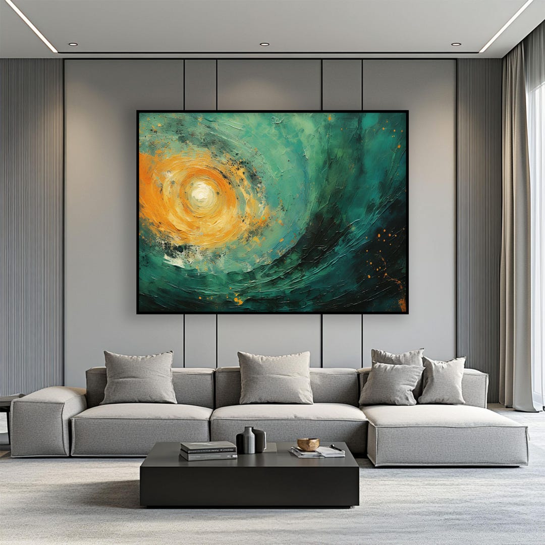 Handmade Spiral Galaxy Oil Painting: Textured Abstract Canvas Art - Etsy