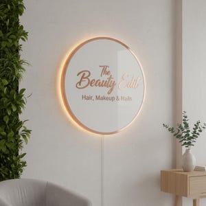 Custom Acrylic Backlit Logo Sign | LED Business Sign | 3D Acrylic Logo ...