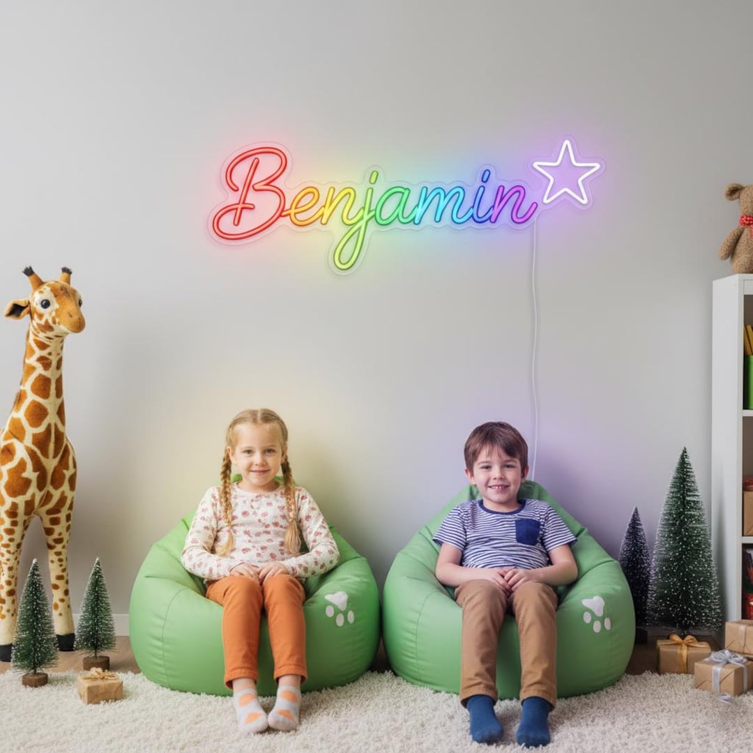 Custom RGB Name Neon Sign for Kids, Custom Led Sign Wall Decor, Custom ...