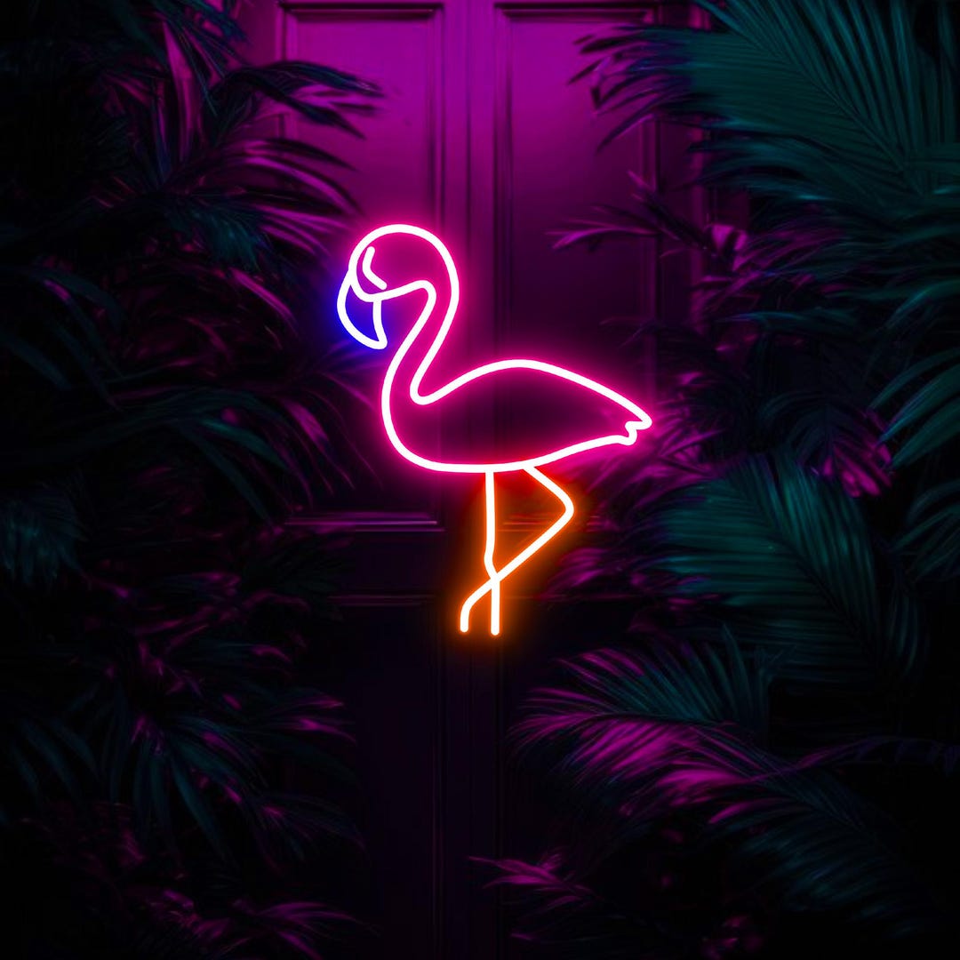 Flamingo Neon Sign | LED Flamingo Sign | Tropical Neon Light | Flamingo ...