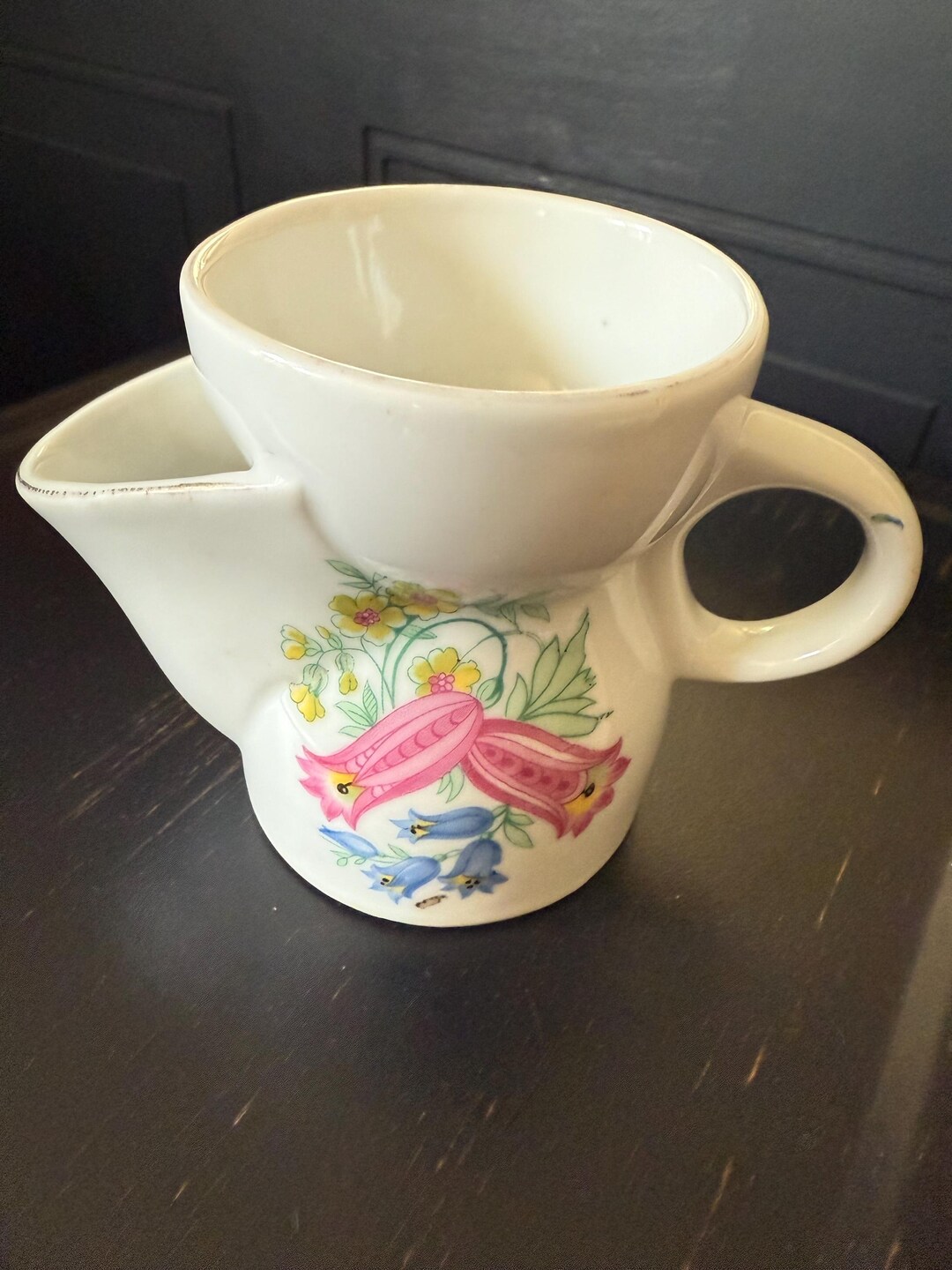 Vintage 1930s Moustache Mustache and Brush Mug or Shaving Scuttle ...