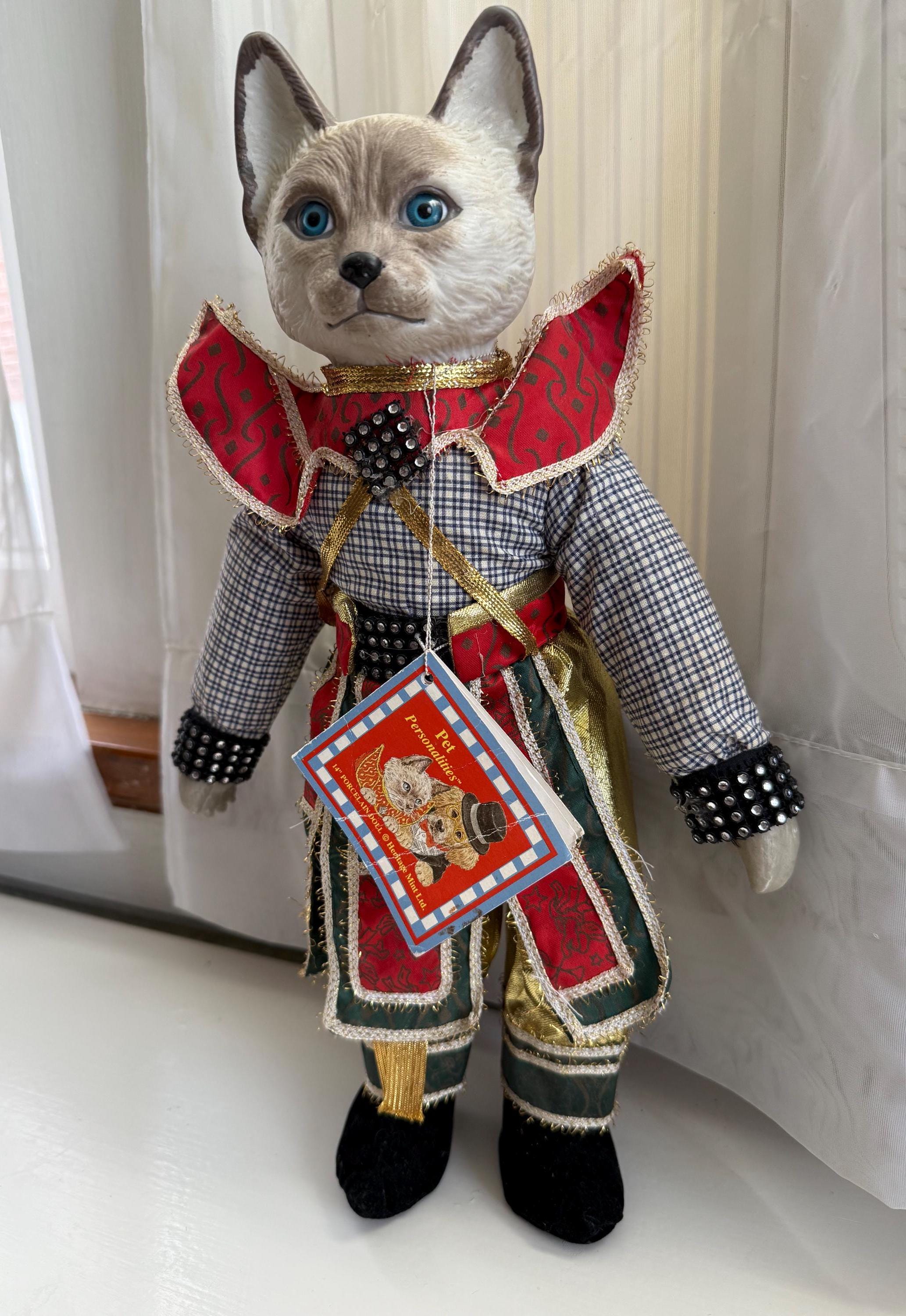 Heritage Mint Siamese Cat Doll: King Meow Porcelain Figurine - Etsy