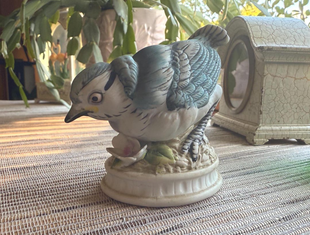 Vintage Lefton China Blue Jay Figurine: Hand-painted Porcelain, 1969 - Etsy