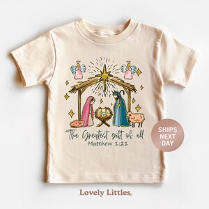 Nativity Sweatshirt: Christmas Natural Kids Pullover, Baby Jesus - Etsy