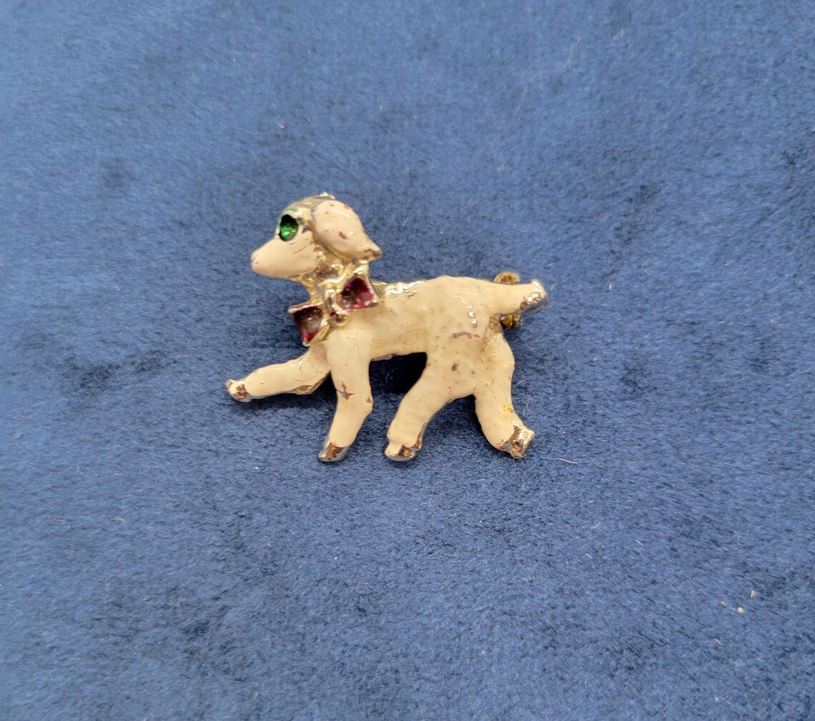 Vintage Little Bo Peep and Lamb Enamel Faux Pearl Scatter Pins Costume ...