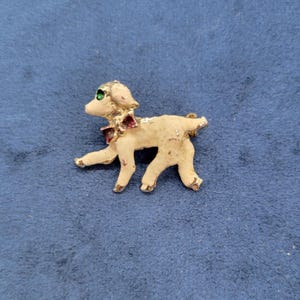 Vintage Little Bo Peep and Lamb Enamel Faux Pearl Scatter Pins Costume ...