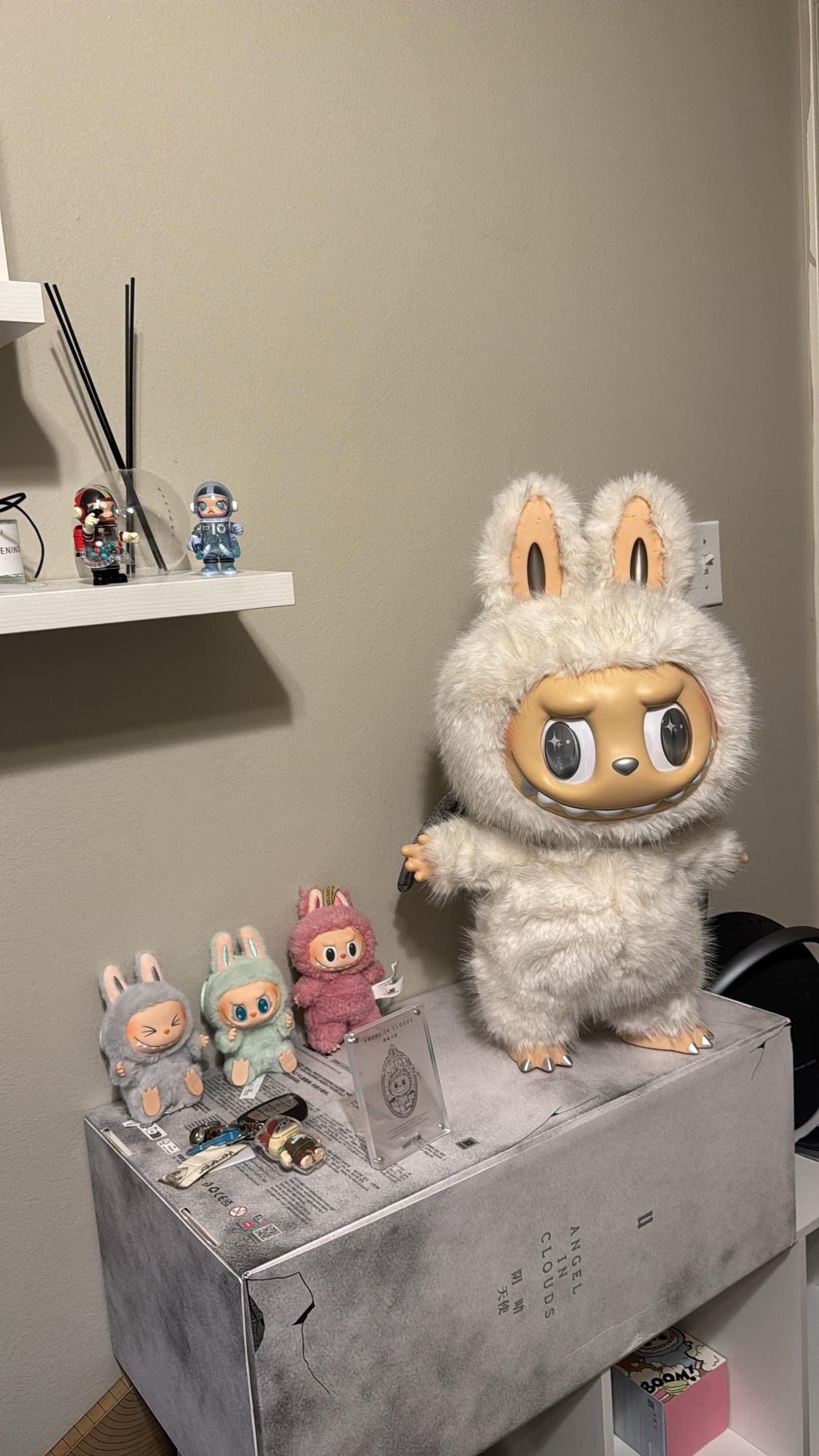 58cm Angel in Cloud Zimomo Pop Mart Authentic 100% the Monsters Labubu ...