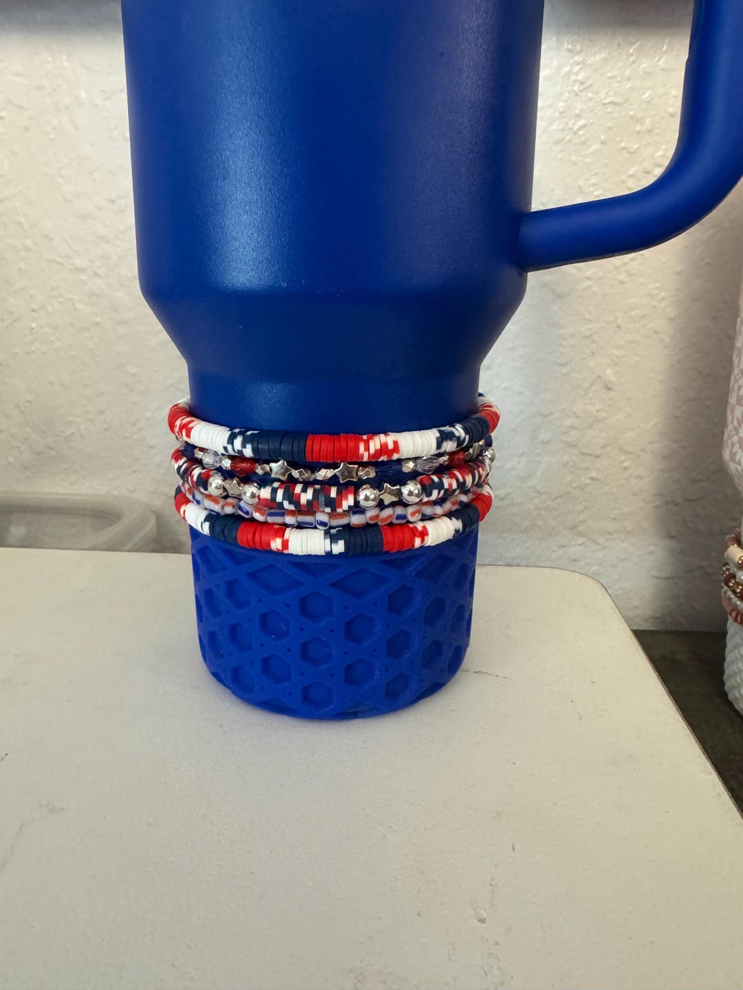 5 Bracelet Stack for Stanley Red White and Blue Patriotic Touches - Etsy