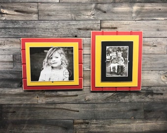 Black. and Yellow picture frame holds 5x7 or | Etsy