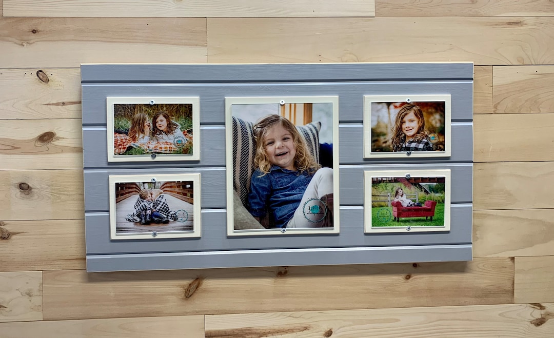Distressed Wood Picture Frame, Collage Frame, 4 - 4x6 and 1 - 8x10 - Etsy