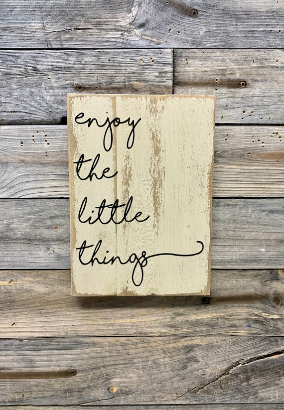 Enjoy the little things wall sign plaque | Etsy
