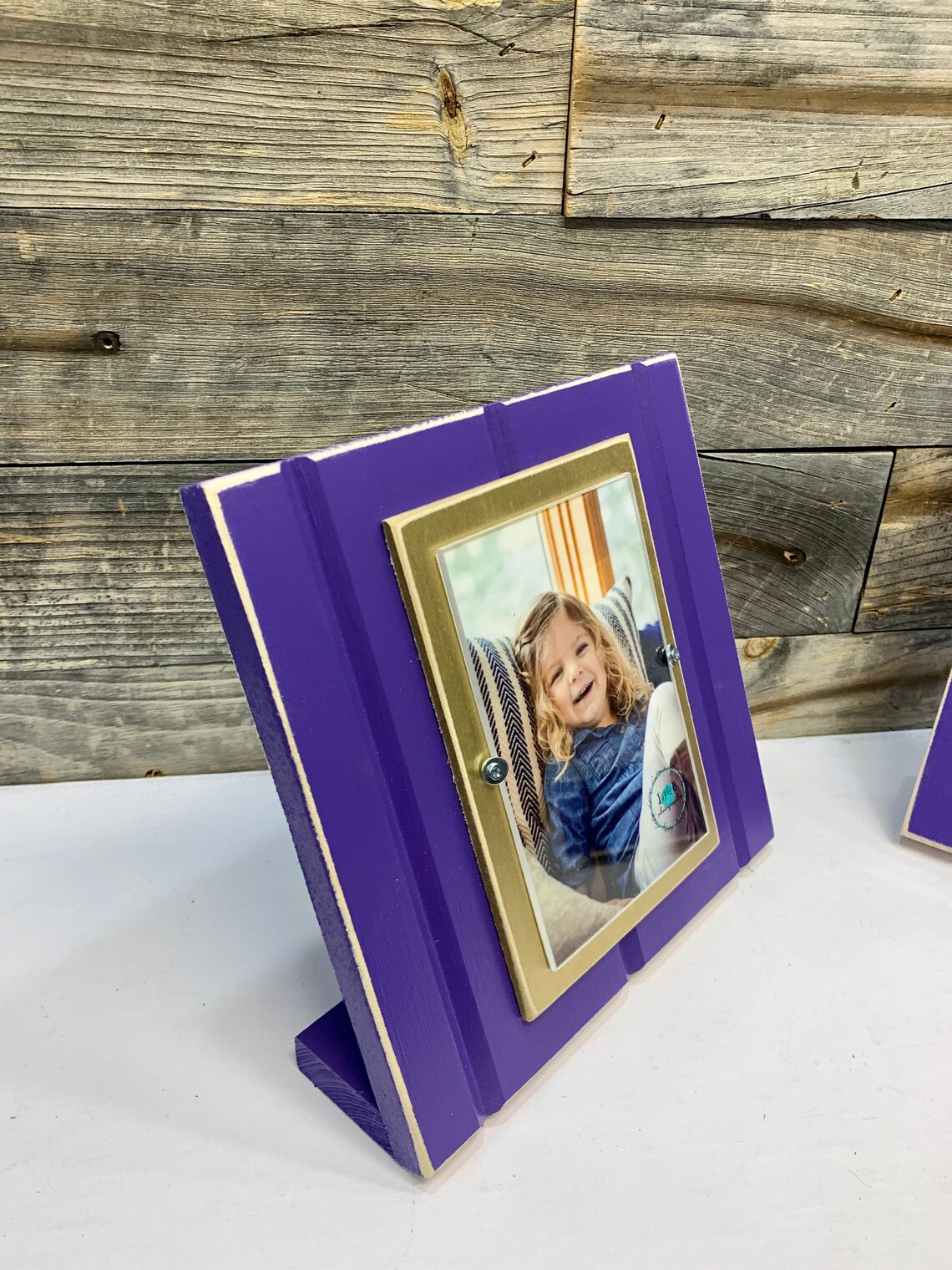 Purple and Gold Table Top Picture Frame Holds One 4x 6 | Etsy