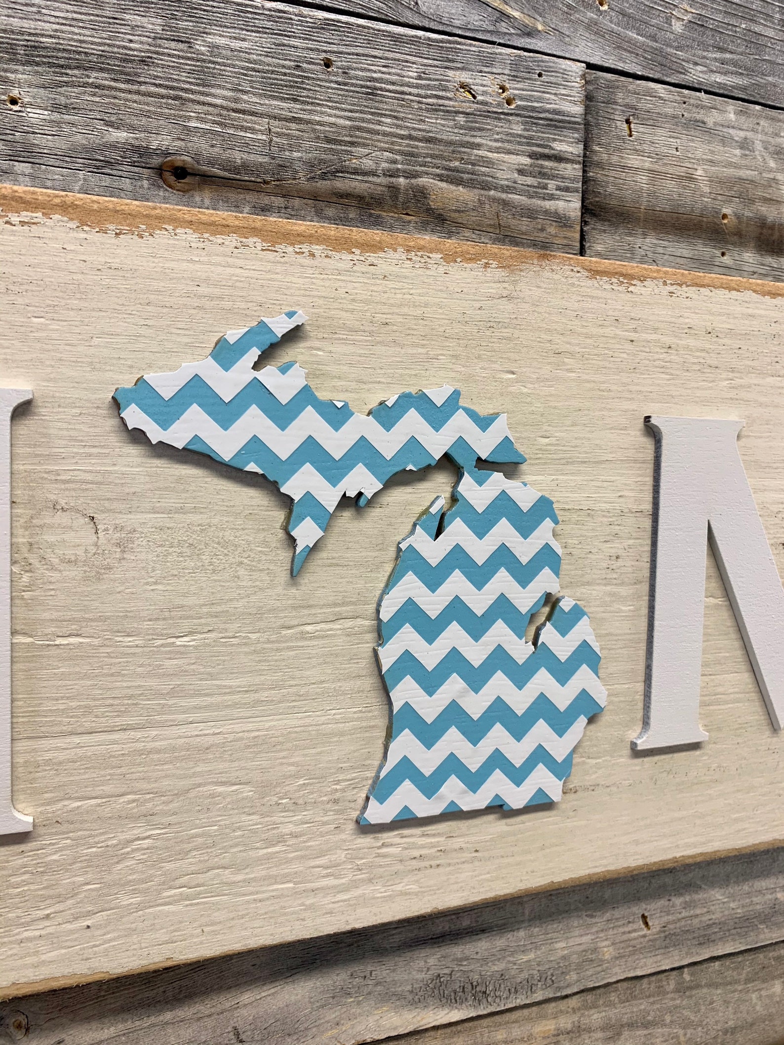 Michigan State With UP Upper Peninsula HOME Plaque, Sign With Chevron ...