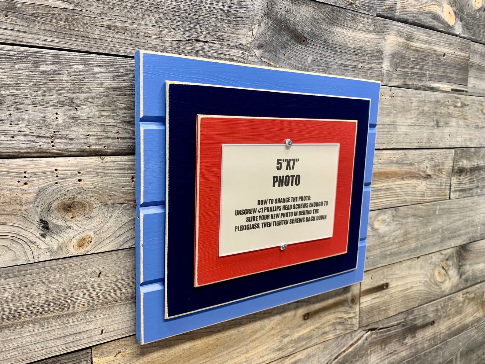 Navy Blue, Blue and Red Picture Frame Holds 5x7 Photo. Texas Titans ...