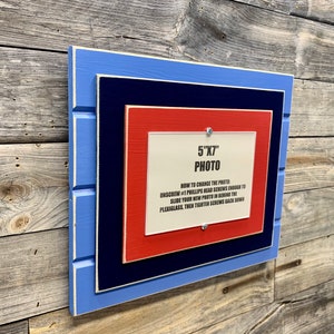 Navy Blue, Blue and Red Picture Frame Holds 5x7 Photo. Texas Titans ...