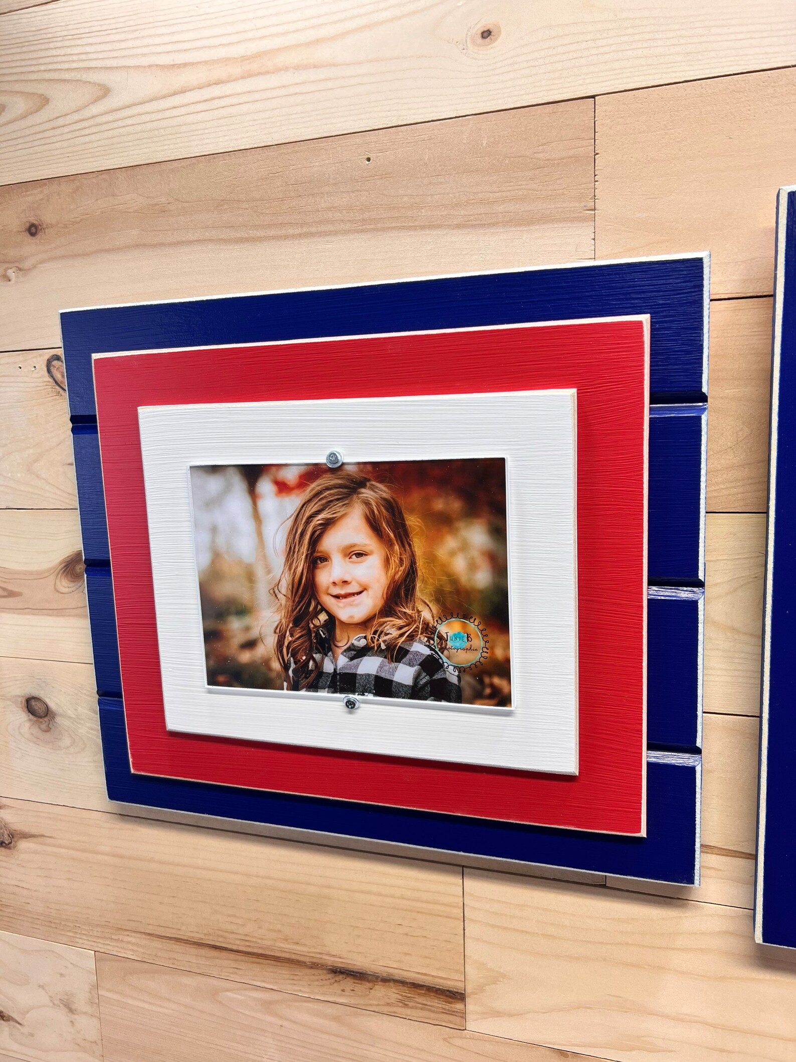 Navy Blue and Red Picture Frame Holds 5"x7" or 8"x10" Red Sox ...