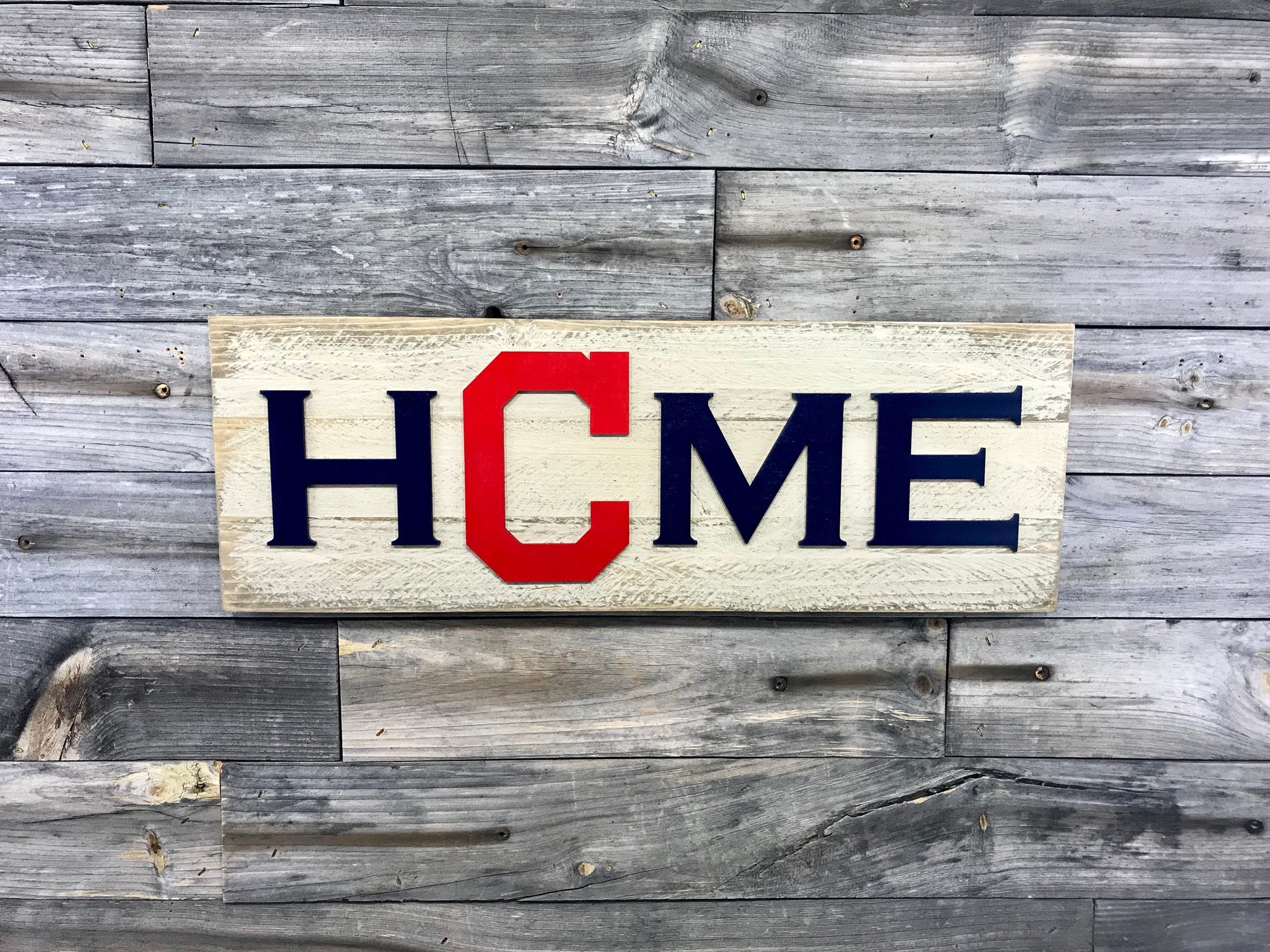 Cleveland Indians HOME Plaque, Sign - Etsy