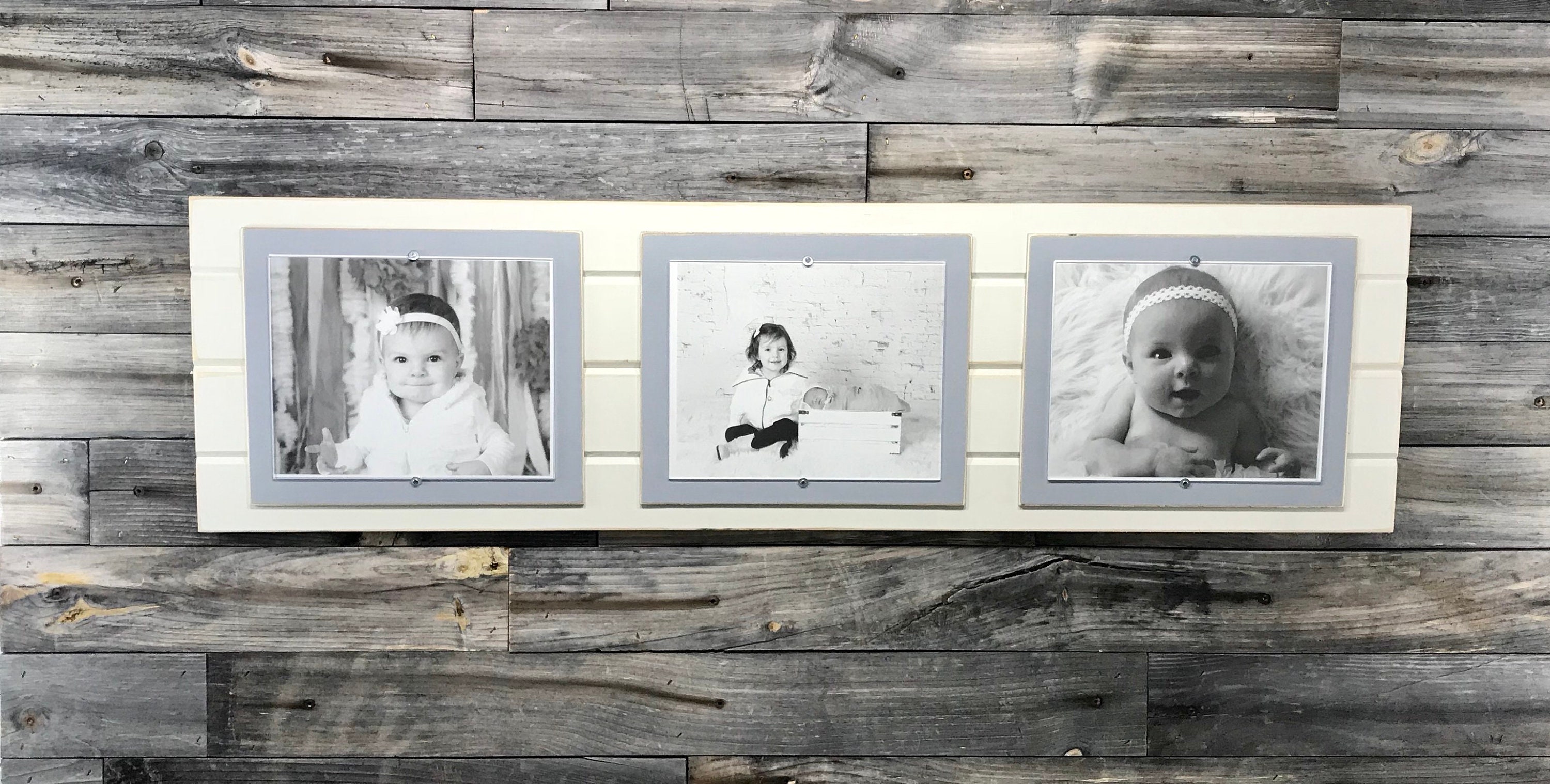 Distressed Wood Picture Frame Triple 8x10 | Etsy