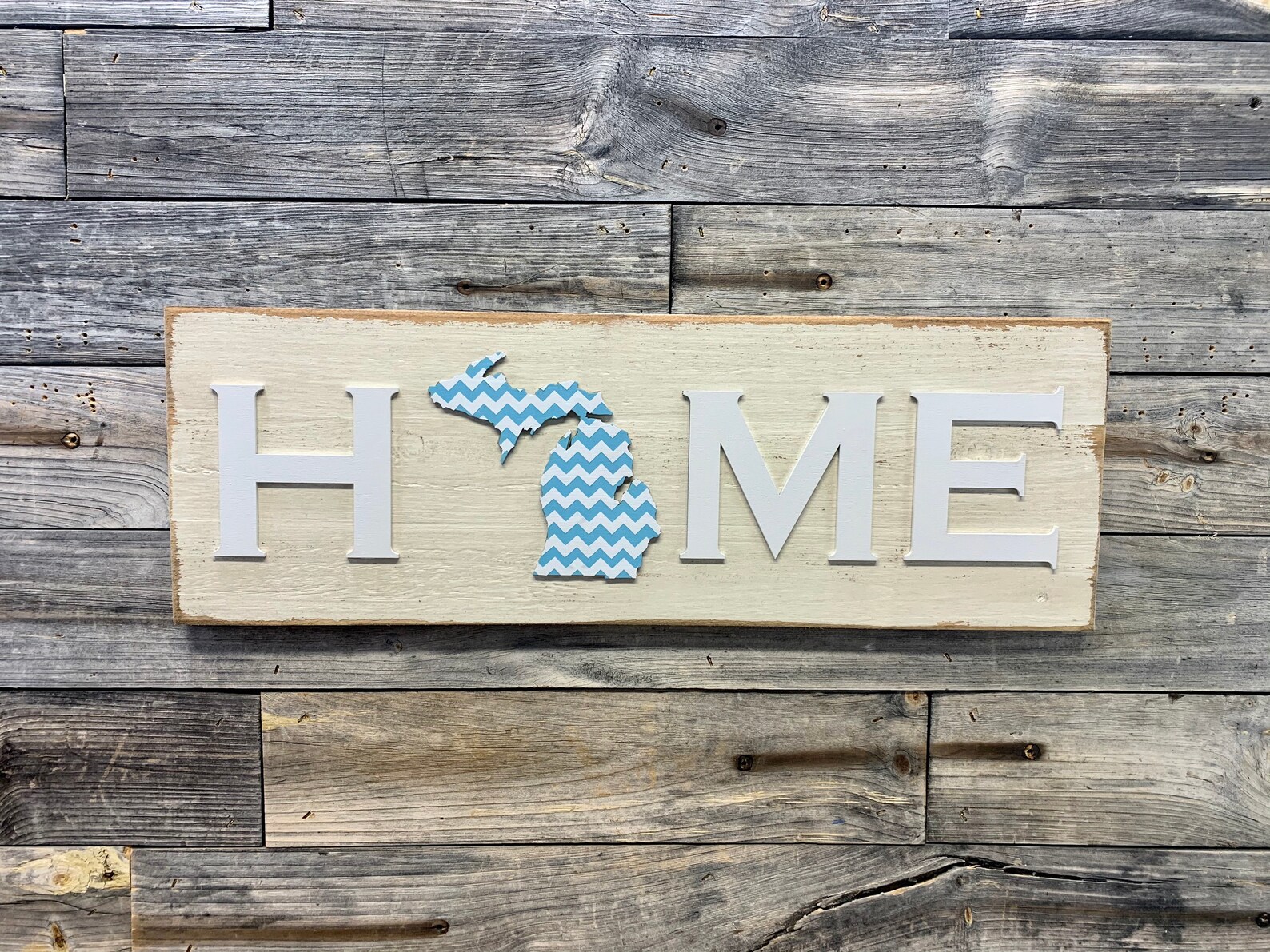 Michigan State With UP Upper Peninsula HOME Plaque, Sign With Chevron ...