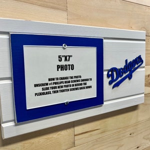 LA Dodgers Picture Frame Holds 5"x7" Photo, Decor - Etsy