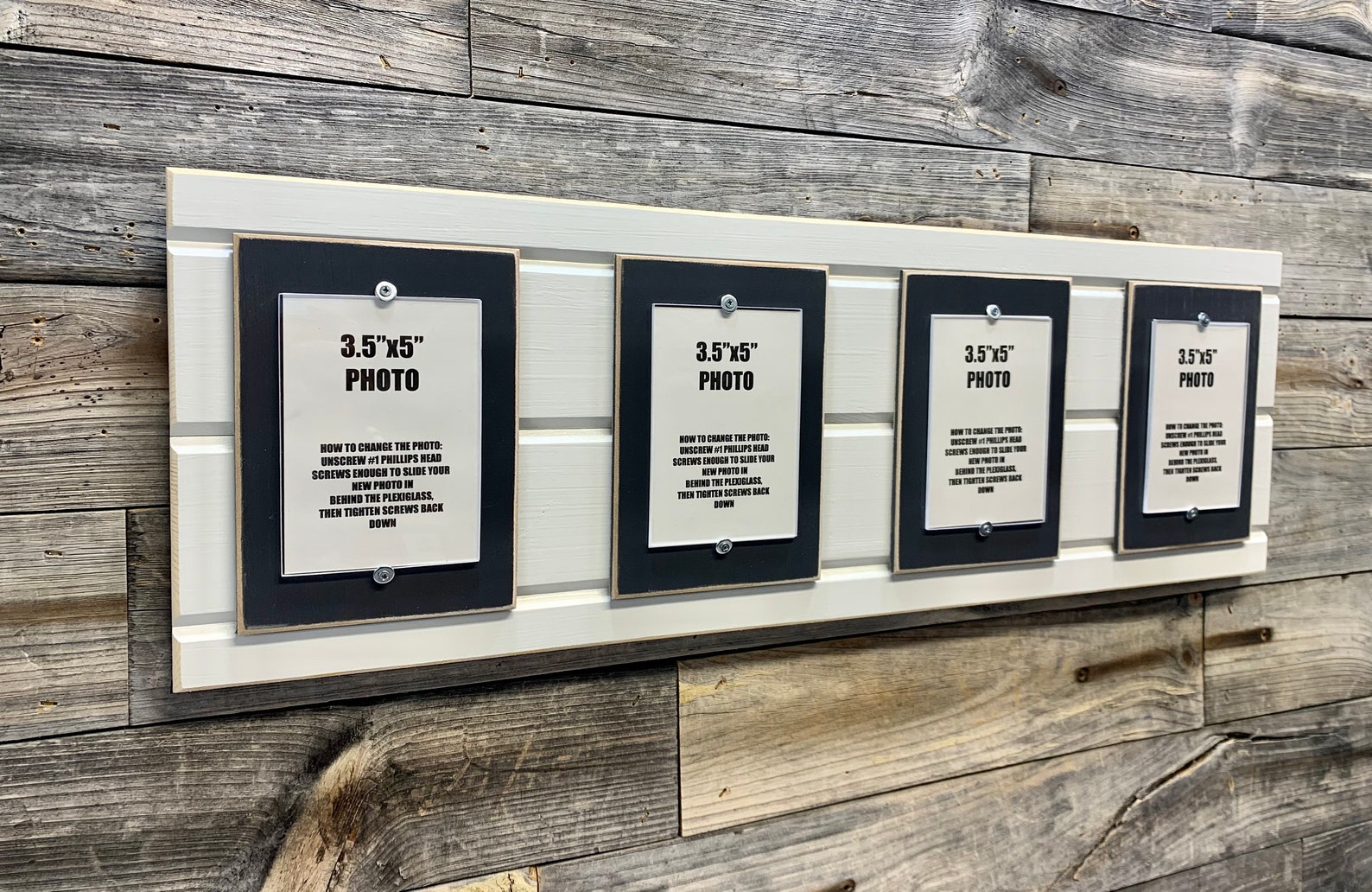 Distressed Wood Picture Frame Quadruple School Photos Holds 4 - Etsy