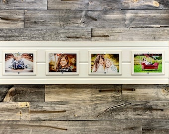 Distressed Wood Picture Frame Quadruple 4x6 Collage/ Holds 4 | Etsy