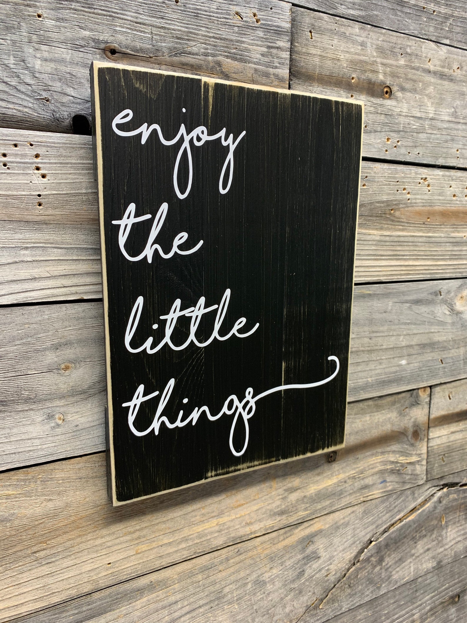 Enjoy the Little Things Wood Plaque Sign Inspirational Quote - Etsy