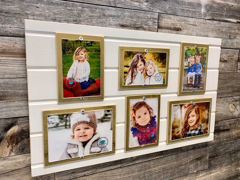 Distressed wood picture frame holds 6 4x6 collage frame | Etsy