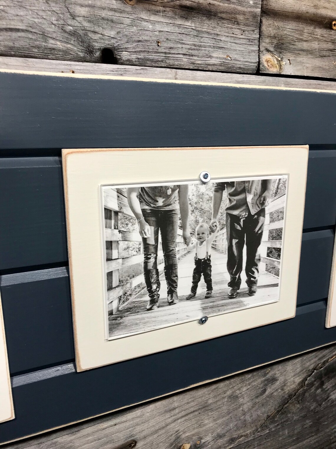 Distressed Wood Picture Frame Triple 5x7 - Etsy