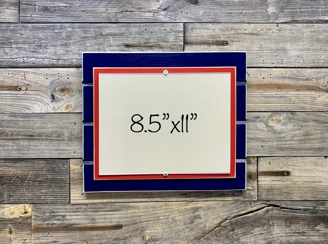 Navy Blue and Red Picture Frame Holds 8.5" X 11" Cleveland Indians ...