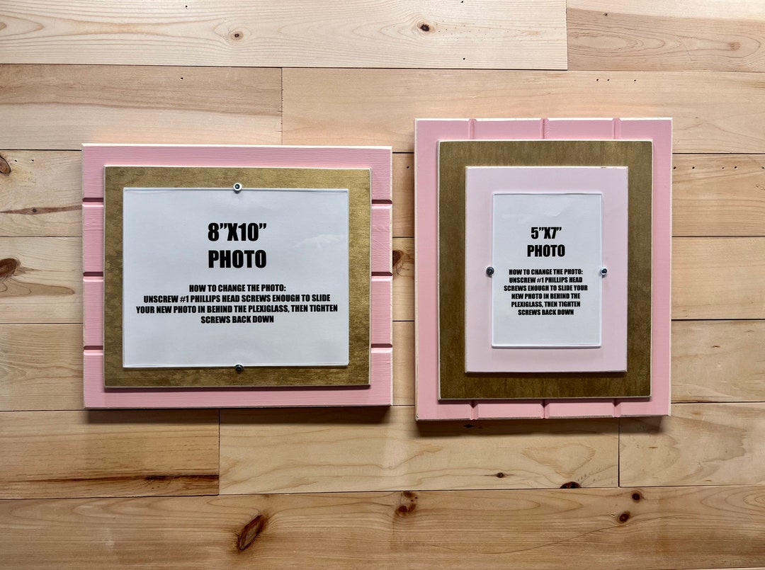 Blush Pink and Gold Picture Frame Holds 5"x7" or 8"x10" - Etsy