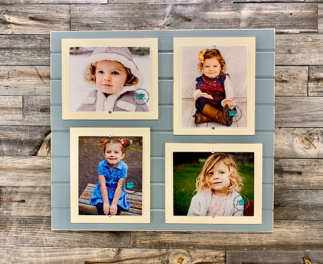 Distressed Wood Picture Frame Quadruple, Collage Frame, 4 - 8x10 - Etsy