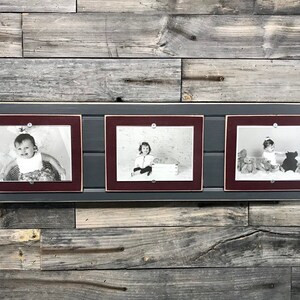 Distressed Wood Picture Frame Triple 5x7, Holds 3 5x7 Photos, Collage ...